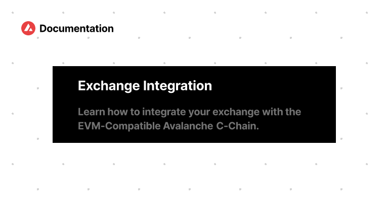 Exchange Integration | Avalanche Builder Hub